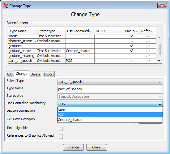 Associating a tier type with Controlled Vocabularies